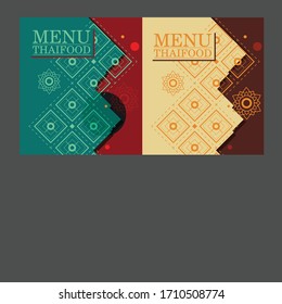 Thailand Pattern Menu Background Retro Graphic Stock Vector (Royalty ...