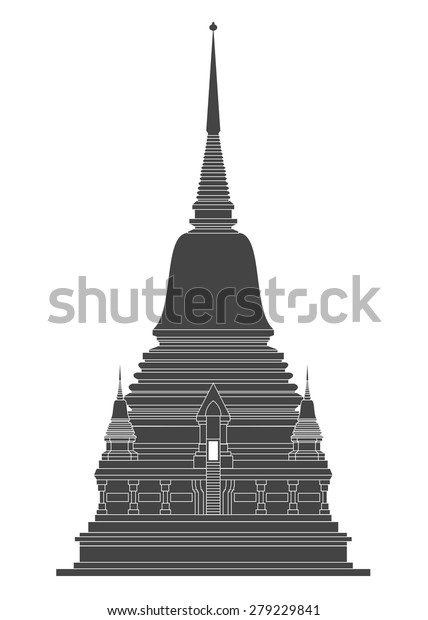 Thailand Temple Vector Stock Vector (Royalty Free) 279229841 | Shutterstock