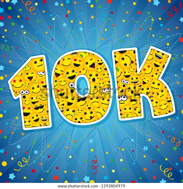 Thank You 10k Logotype Congratulating Bright Stock Vector (Royalty Free ...