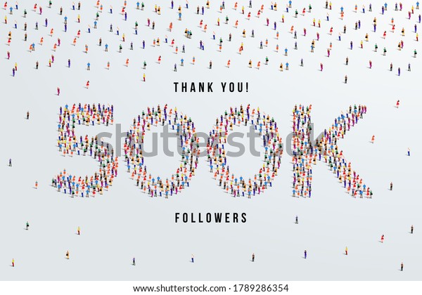 Thank You 500k Five Hundred Thousand Stock Vector (Royalty Free ...