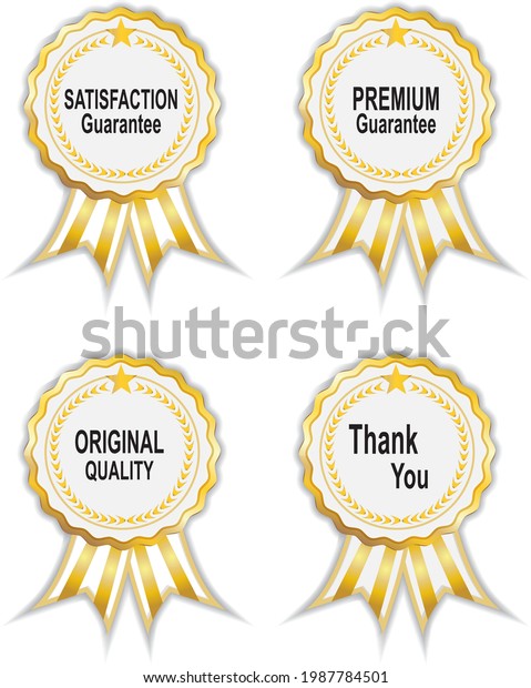 Thank You Badge Set Isolated Stock Vector (Royalty Free) 1987784501 ...