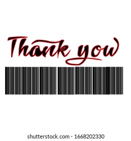 Thank You Barcode Below Vector Illustration Stock Vector (Royalty Free ...