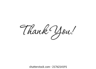 Thank You Calligraphy Eps Vector Stock Vector (Royalty Free) 2176214191 ...