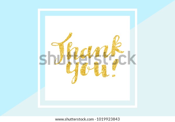 Thank You Card Light Blue Pastel Stock Vector (Royalty Free) 1019923843