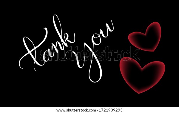Thank You Card Simple Design Hand Stock Vector (Royalty Free ...