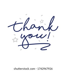 Thank You Card Text Vector Illustration Stock Vector (Royalty Free ...