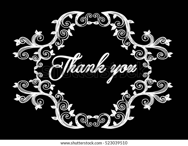 Thank You Card Thanks Vector Isolated 스톡 벡터(로열티 프리) 523039510 ...