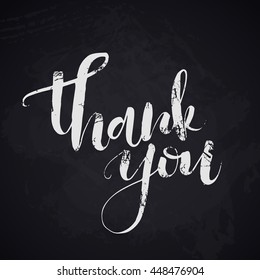 Thank You Chalk Hand Drawing Greeting Stock Vector (Royalty Free) 277013150