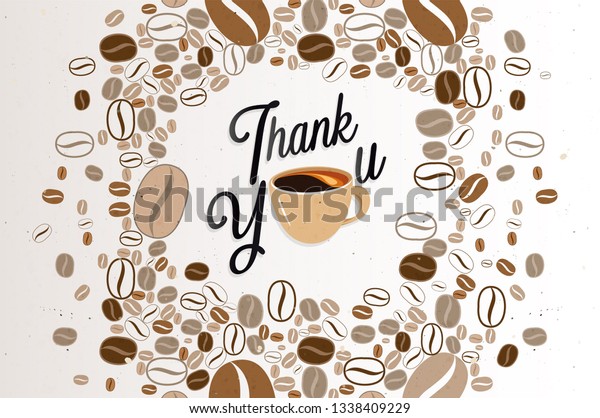 Thank You Coffee Stock Vector (Royalty Free) 1338409229
