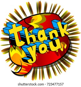 Thank You Comic Book Style Word Stock Vector (Royalty Free) 723477157 ...
