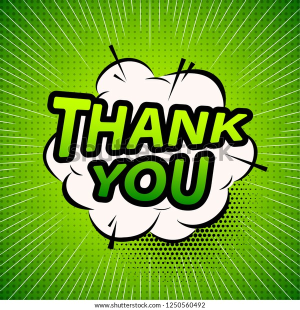 Thank You Comic Style Stock Vector (Royalty Free) 1250560492