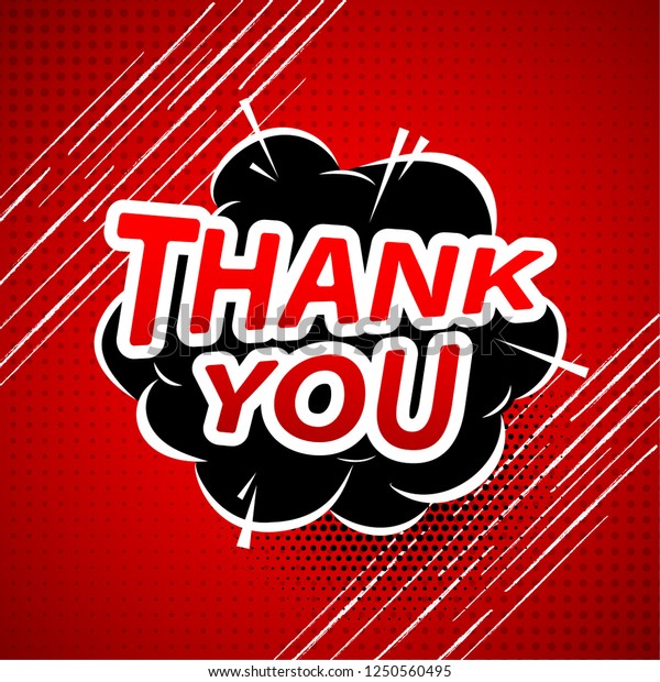 Thank You Comic Style Stock Vector (Royalty Free) 1250560495 | Shutterstock