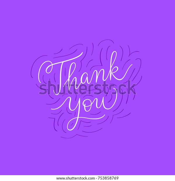 Thank You Cute Sign Hand Drawn Stock Vector (Royalty Free) 753858769 ...