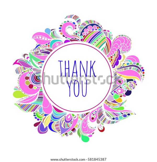 Thank You Decorative Abstract Figures Thank Stock Vector (Royalty Free ...