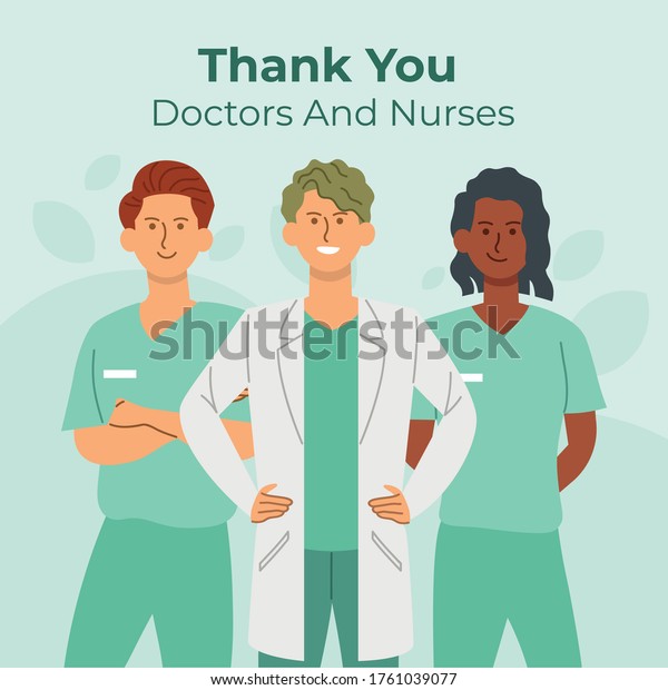 Thank You Doctors Nurses You All Stock Vector (Royalty Free) 1761039077 ...