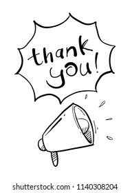 Thank You Drawing Stock Vector (Royalty Free) 1140308204 | Shutterstock
