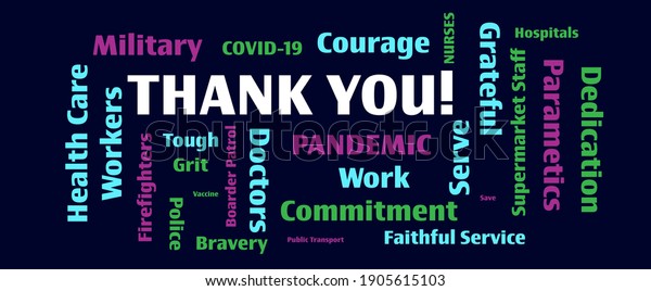 Thank You Front Line Workers During 库存矢量图（免版税）1905615103 | Shutterstock