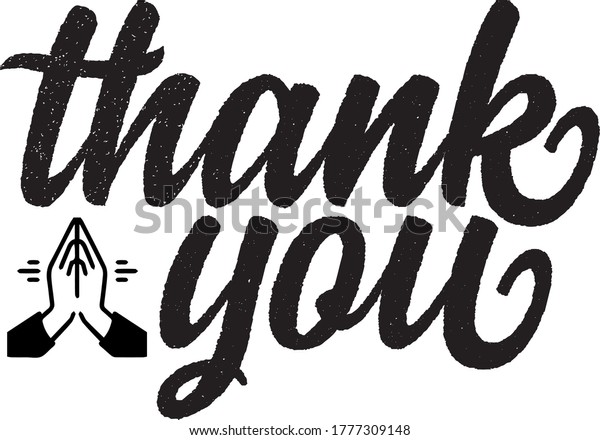 Thank You Hand Folded Thank You Stock Vector (Royalty Free) 1777309148 ...