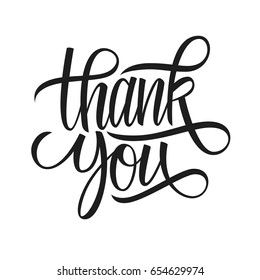 Thank You Hand Lettering Vector Illustration Stock Vector (Royalty Free ...