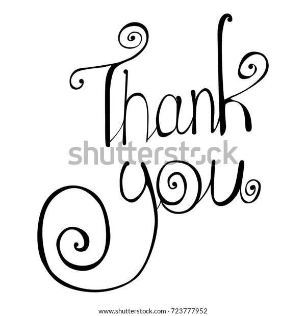 Thank You Hand Lettering Vector Illustration Stock Vector (Royalty Free ...