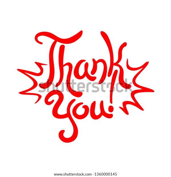 Thank You Handdrawn Lettering Comic Explosion: เวกเตอร์สต็อก (ปลอดค่า ...
