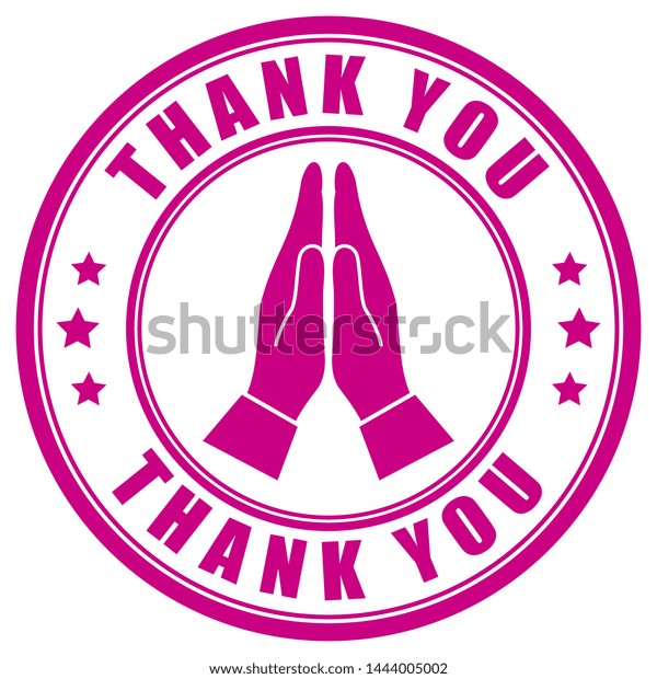 Thank you hindu vector sign isolated on white background
