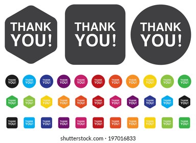 Thank You Icon 스톡 벡터(로열티 프리) 197016833 | Shutterstock