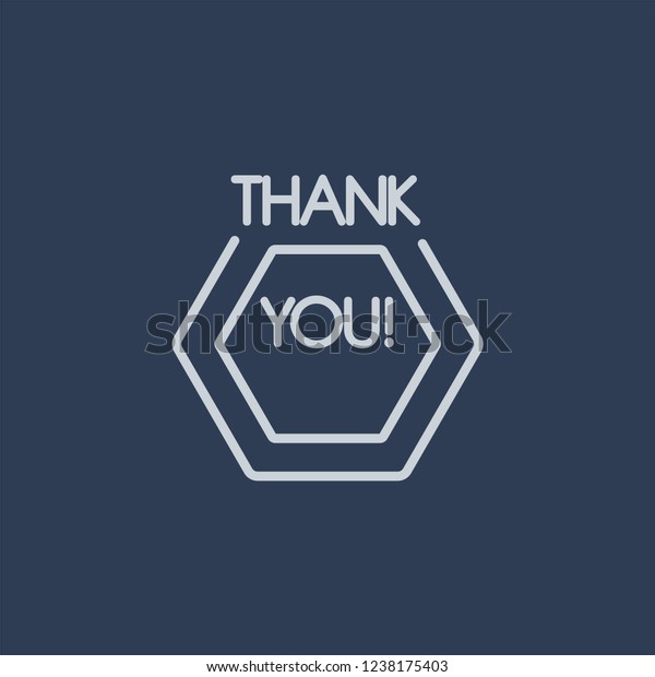 Thank You Icon Trendy Flat Vector Stock Vector (Royalty Free ...