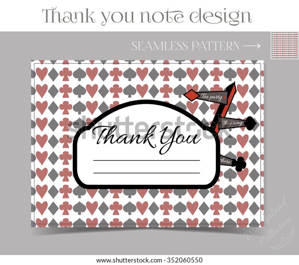 Thank You Note Direction Sign Wonderland Stock Vector (Royalty Free ...