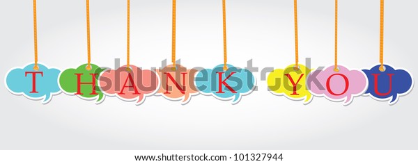 Thank You On Speech Bubblesvector Stock Vector (Royalty Free) 101327944 ...