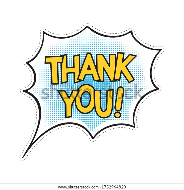 Thank You Pop Art Comic Book Stock Vector (Royalty Free) 1752964820 ...