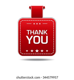 Thank You Red Vector Icon Design Stock Vector (Royalty Free) 344579957 ...