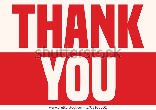 Thank You Red White Background Sign Stock Vector (Royalty Free ...