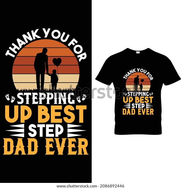 Thank You Stepping Best Step Dad Stock Vector (Royalty Free) 2086892446 ...