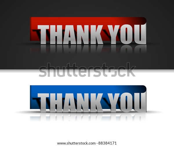 Thank You Sticker Design Element Stock Vector (Royalty Free) 88384171 ...