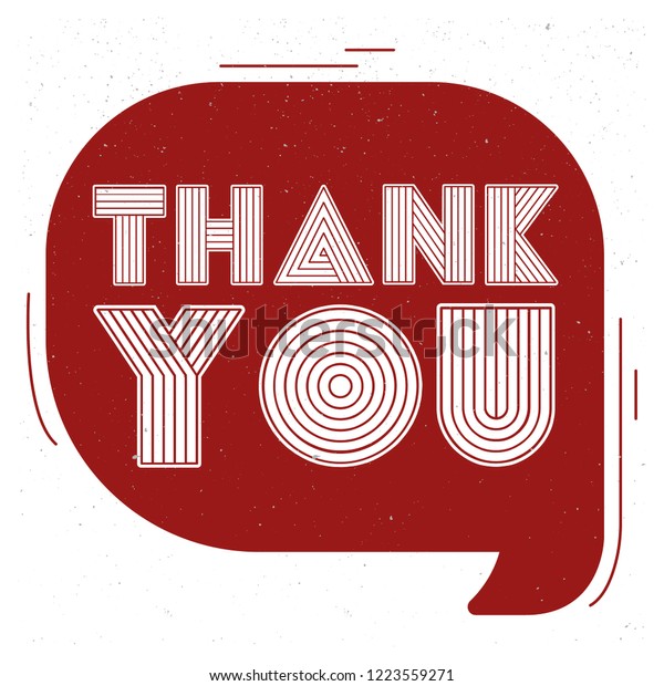 Thank You Talking Balloon Speech Bubble Stock Vector (Royalty Free ...