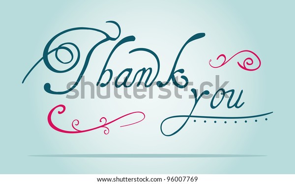 Thank You Text Stock Vector (Royalty Free) 96007769 | Shutterstock