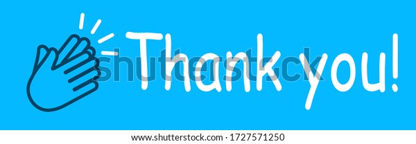 Thank You Text Applause Icon Clapping Stock Vector (Royalty Free ...