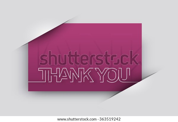 Thank You Text Design Element Stock Vector (Royalty Free) 363519242