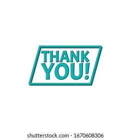 Thank You Text Icon Typography Vector Stock Vector (Royalty Free ...