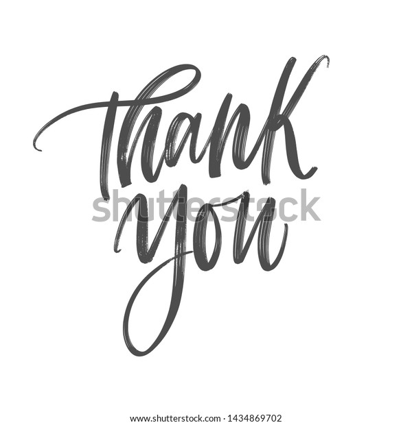 Thank You Vector Hand Lettering Quote: เวกเตอร์สต็อก (ปลอดค่าลิขสิทธิ์ ...