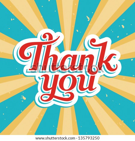 Thank You Vector Illustration Old Style Stock Vector (Royalty Free ...