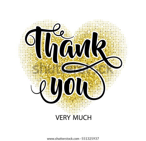 Thank you very much. Lettering composition on the background of a ...