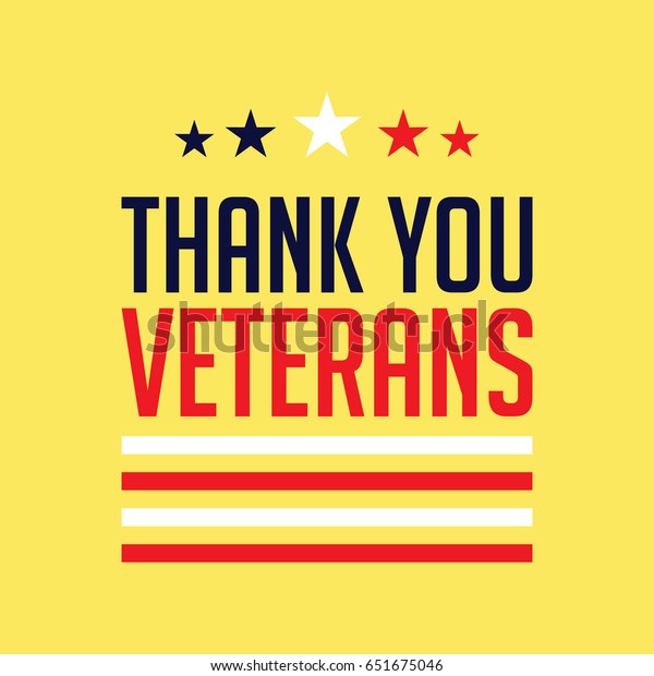 Thank You Veterans Logo Vector Template Stock Vector (Royalty Free ...