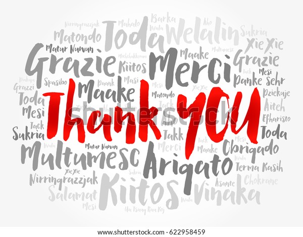 Thank You Word Cloud Background All Stock Vector (Royalty Free) 622958459