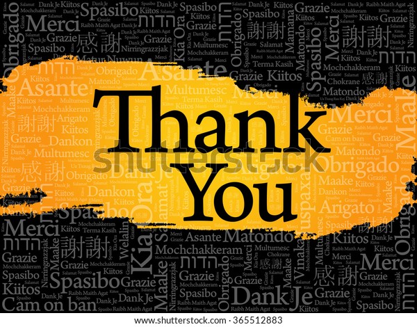 Thank You Word Cloud Concept Background Stock Vector (Royalty Free ...