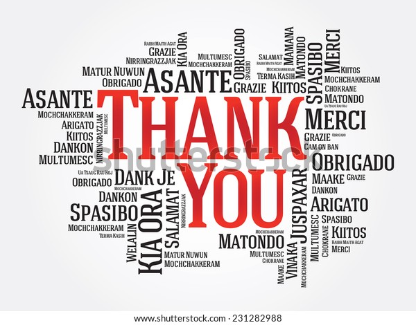 Thank You Word Cloud Different Languages Stock Vector (Royalty Free ...