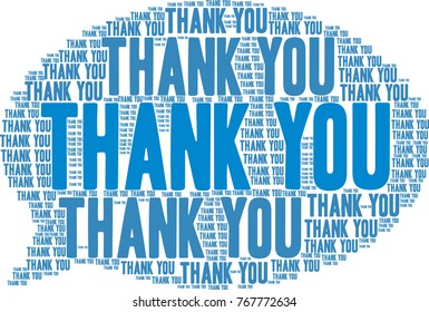 Thank You Word Cloud On White Stock Vector (Royalty Free) 767772634 ...
