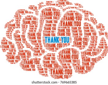 Thank You Word Cloud On White Stock Vector (Royalty Free) 769665385 ...