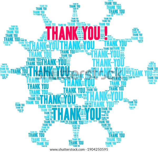 Thank You Word Cloud On White Stock Vector (Royalty Free) 1904250595 ...